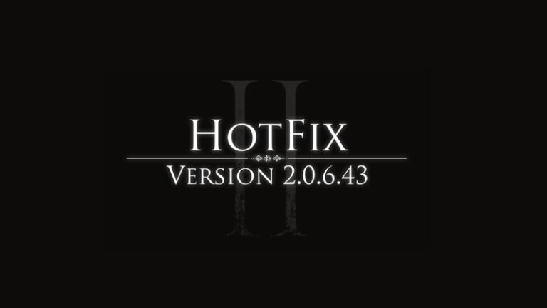Hotfix Notes - 2.0.6.43 - Mortal Online 2